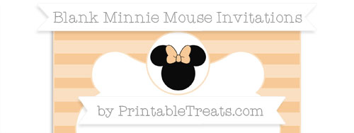 Free Pastel Light Orange Horizontal Striped Blank Minnie Mouse ...