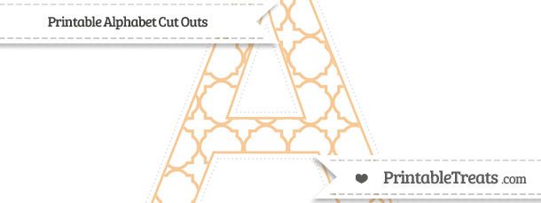 Free Pastel Light Orange Quatrefoil Pattern Extra Large Capital Letter ...