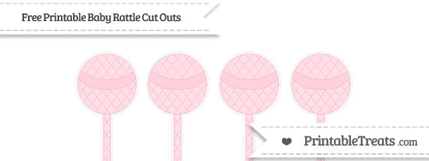 Pastel Light Pink Moroccan Tile Small Baby Rattle Cut Outs — Printable ...