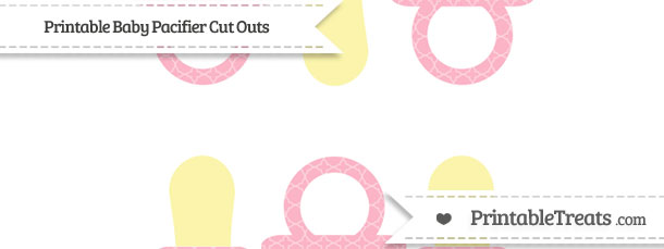 Pastel Light Pink Quatrefoil Pattern Small Baby Pacifier Cut Outs ...