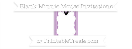 Free Pastel Light Plum Striped Blank Minnie Mouse Invitation ...