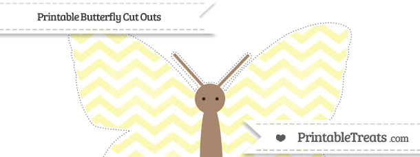 Free Pastel Light Yellow Chevron Large Butterfly Cut Outs — Printable ...