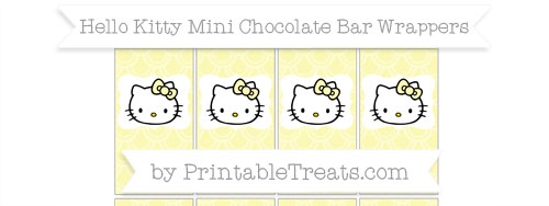 Free Pastel Light Yellow Fish Scale Pattern Hello Kitty Mini Chocolate ...