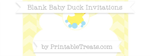 Free Pastel Light Yellow Herringbone Pattern Blank Baby Duck Invitation ...