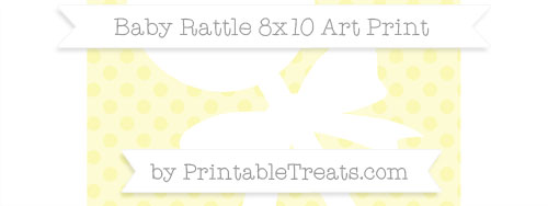 Free Pastel Light Yellow Polka Dot Baby Rattle 8×10 Art Print ...