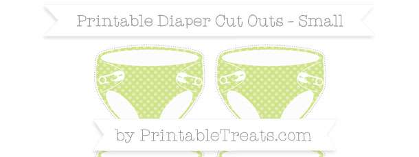 Pastel Lime Green Dotted Pattern Small Baby Diaper Cut Outs — Printable ...