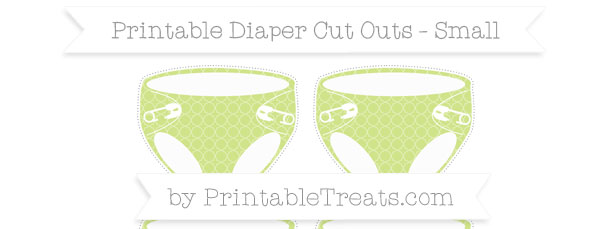 Pastel Lime Green Quatrefoil Pattern Small Baby Diaper Cut Outs ...
