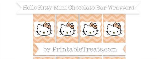 Free Pastel Orange Chevron Hello Kitty Mini Chocolate Bar Wrappers ...