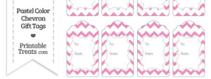 Pastel Pink Chevron Gift Tags — Printable Treats.com