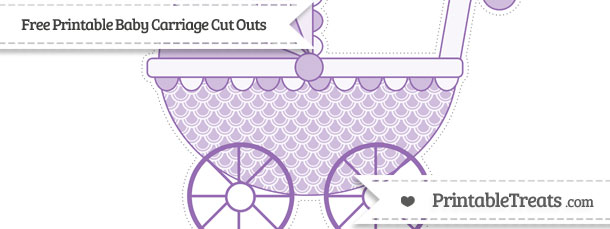 Pastel Plum Fish Scale Pattern Extra Large Baby Carriage Cut Outs ...