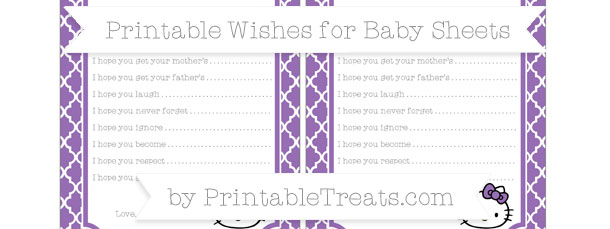 Pastel Plum Moroccan Tile Hello Kitty Wishes for Baby Sheets ...