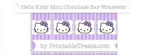 Free Pastel Purple Thin Striped Pattern Hello Kitty Mini Chocolate Bar ...