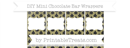 Pastel Yellow Fish Scale Pattern Chalk Style DIY Mini Chocolate Bar ...