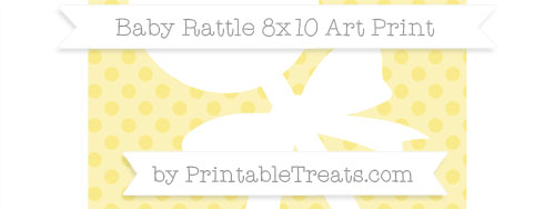 Free Pastel Yellow Polka Dot Baby Rattle 8×10 Art Print — Printable ...