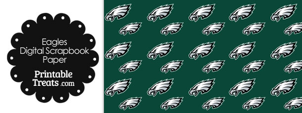 Philadelphia Eagles Logo Digital Paper — Printable Treats.com
