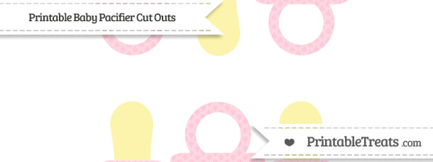 Pink Fish Scale Pattern Small Baby Pacifier Cut Outs — Printable Treats.com