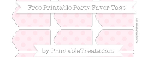 Pink Polka Dot Party Favor Tags — Printable Treats.com