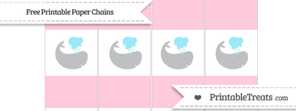 Free Pink Whale Paper Chains — Printable Treats.com