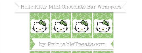Free Pistachio Green Fish Scale Pattern Hello Kitty Mini Chocolate Bar ...