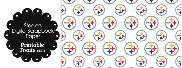 Pittsburgh Steelers Logo Digital Paper — Printable Treats.com