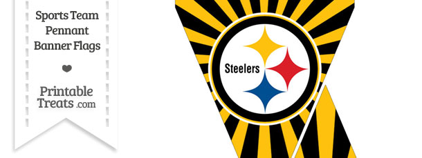 Pittsburgh Steelers Mini Pennant Banner Flags — Printable Treats.com