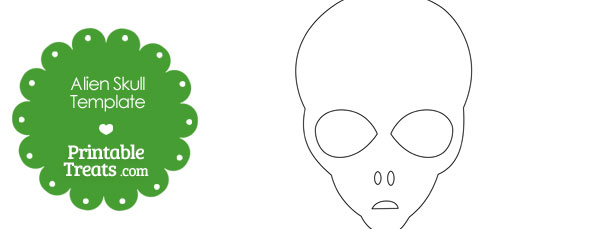 Alien Head Stencil — Printable Treats.com