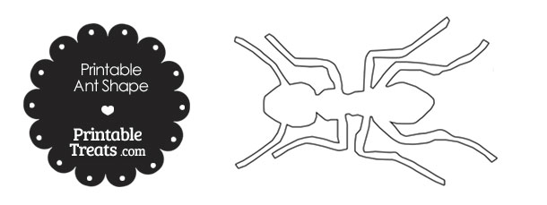 Printable Ant Shape — Printable Treats.com