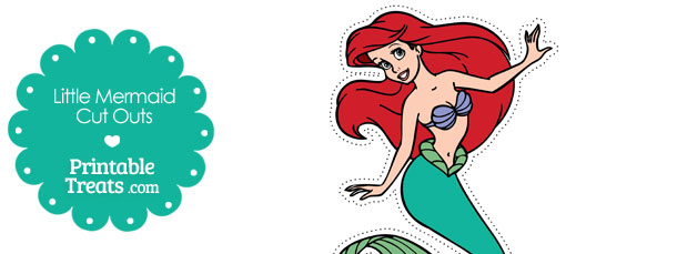 Printable Ariel Little Mermaid Cut Outs — Printable Treats.com