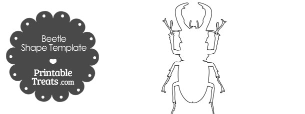 Printable Beetle Shape Template — Printable Treats.com