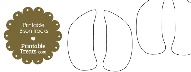 Printable Bison Track Outline — Printable Treats.com