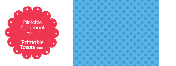 Printable Blue Polka Dot Paper — Printable Treats.com