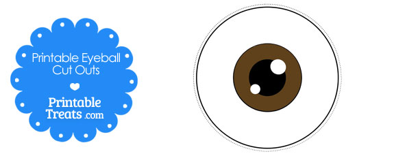 Printable Brown Eyeball Cut Outs — Printable Treats.com