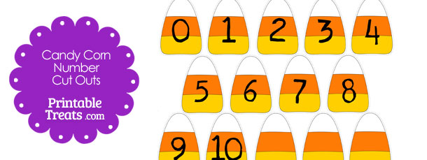 Printable Candy Corn Number Cut Outs — Printable Treats.com