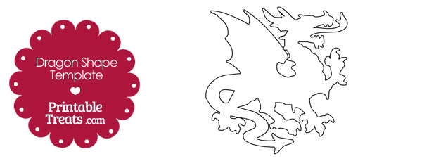 Printable Dragon Shape Template — Printable Treats.com