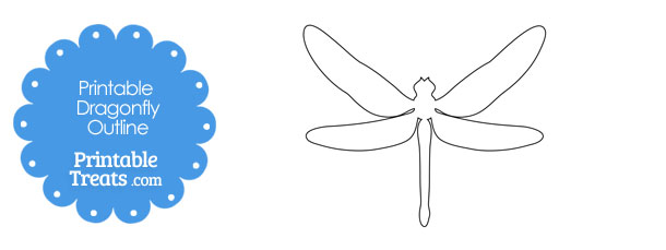 Printable Dragonfly Outline — Printable Treats.com
