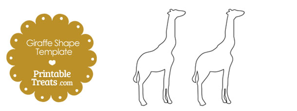 Printable Giraffe Shape Template — Printable Treats.com