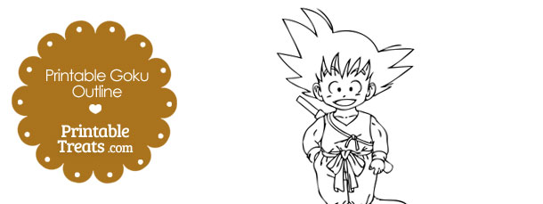 Printable Goku Outline — Printable Treats.com
