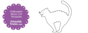Printable Halloween Black Cat Template — Printable Treats.com