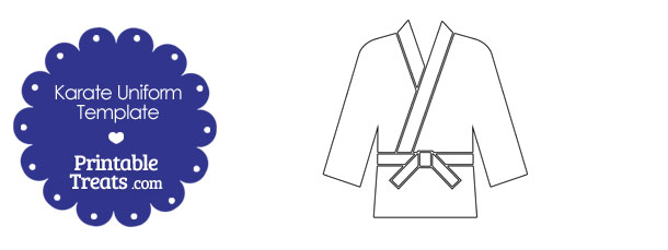 Printable Karate Uniform Template — Printable Treats.com