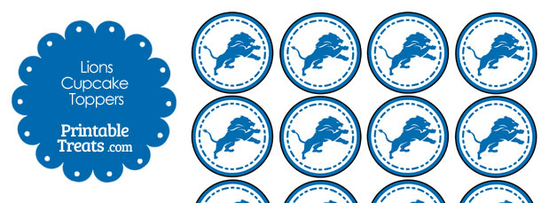 Printable Lions Logo Cupcake Toppers — Printable Treats.com