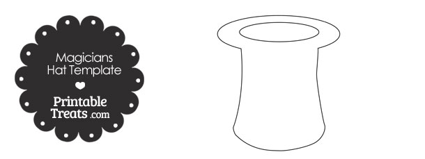 Printable Magicians Hat Shape Template — Printable Treats.com