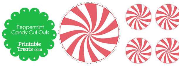 Printable Peppermint Candy Cut Outs — Printable Treats.com