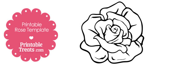 Printable Rose Shape Template — Printable Treats.com