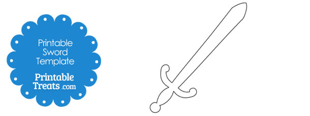 Printable Sword Shape Template — Printable Treats.com