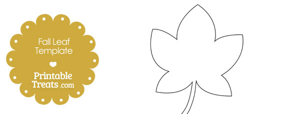 Printable Thanksgiving Fall Leaf Shape — Printable Treats.com