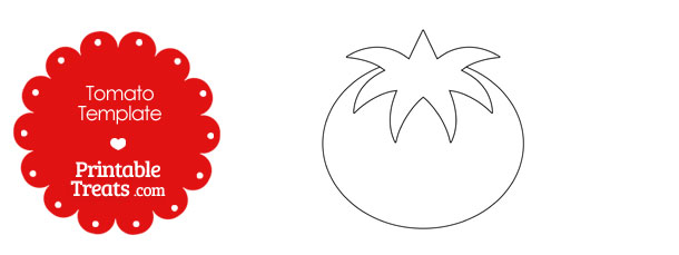 Printable Tomato Shape Template — Printable Treats.com