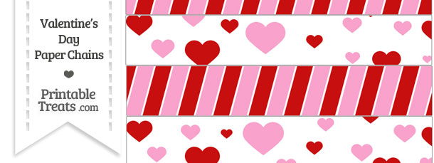 Printable Valentines Day Paper Chains — Printable Treats.com