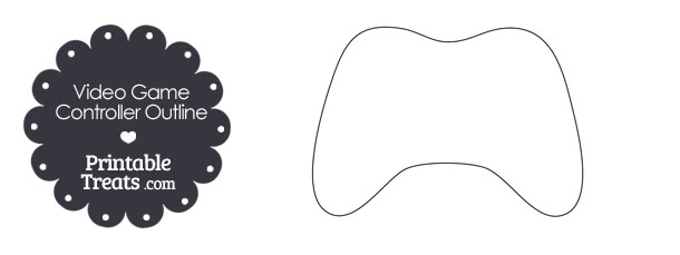 Printable Video Game Controller Outline — Printable Treats.com