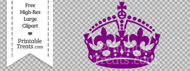 Purple Keep Calm Crown Clipart — Printable Treats.com