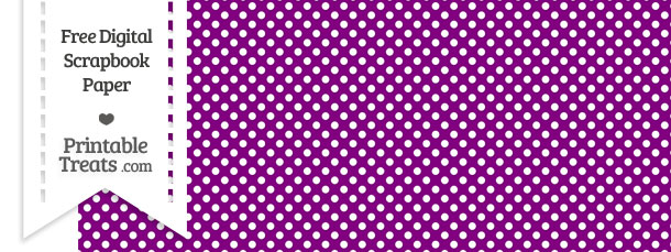 Purple and White Polka Dot Treat Bags to Print — Printable Treats.com